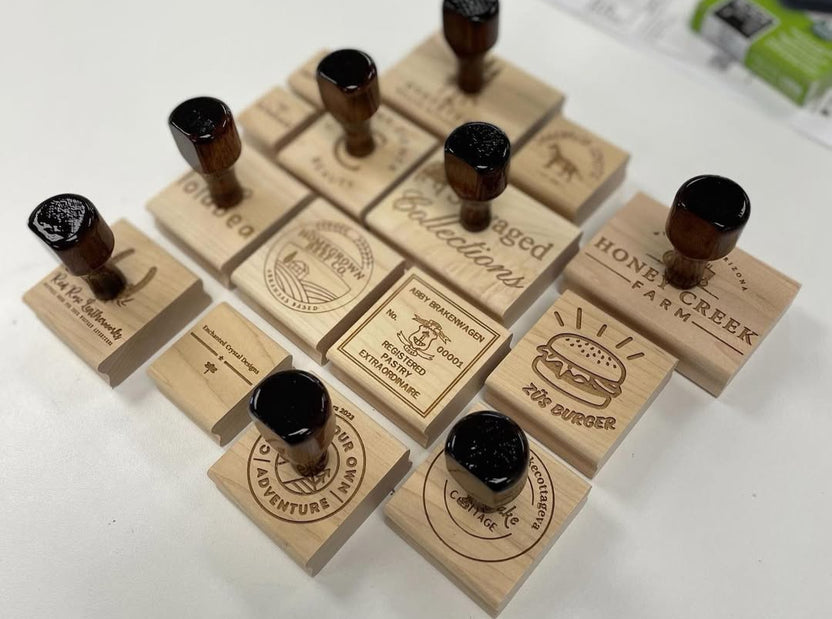 1x1 inch Custom Engraved Logo Stamp | Stamped with Love