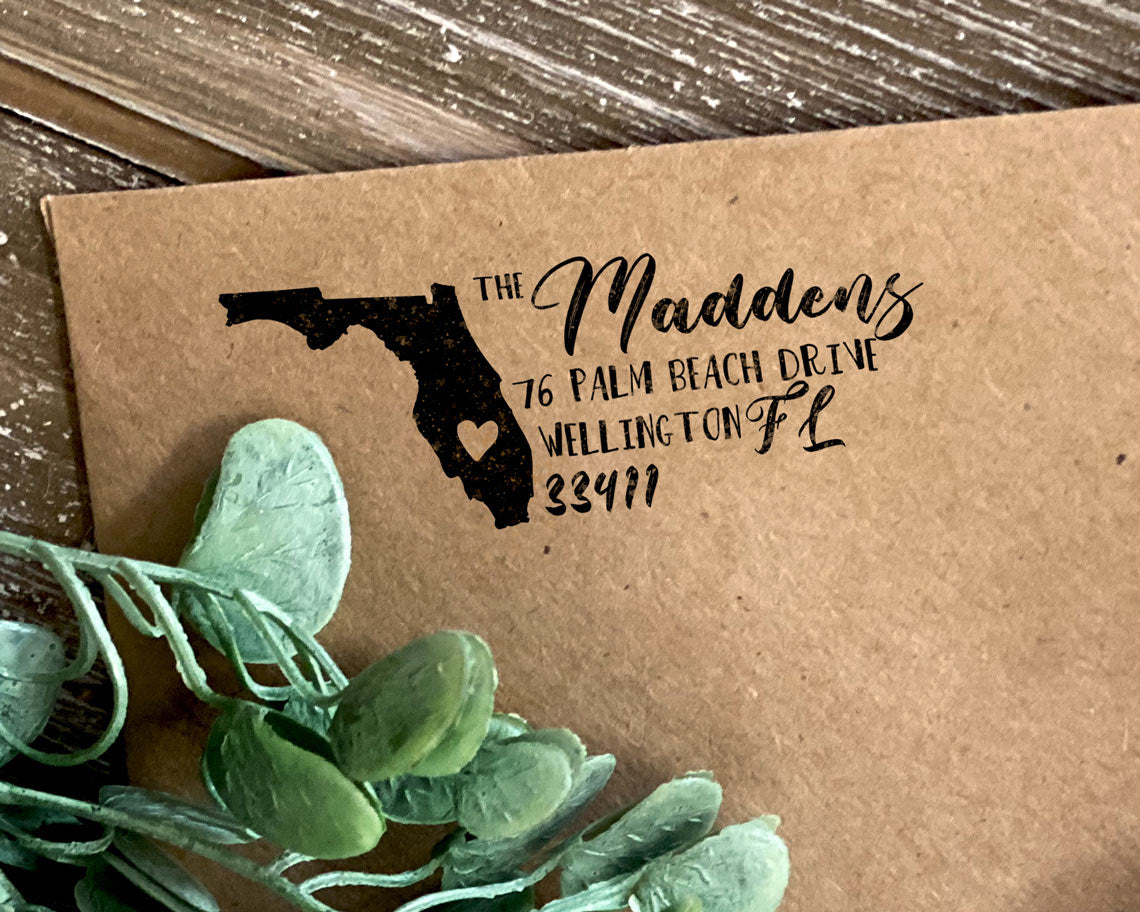 Florida Rectangular Return Address Stamp | Stamped with Love