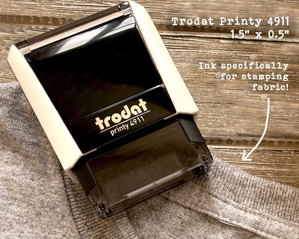 Fabric Stamps for Clothing w/ Logo & Name | Stamped with Love
